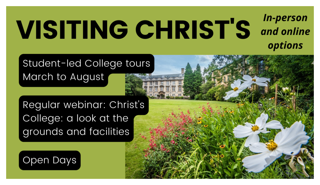 Undergraduate Admissions | Christs College Cambridge